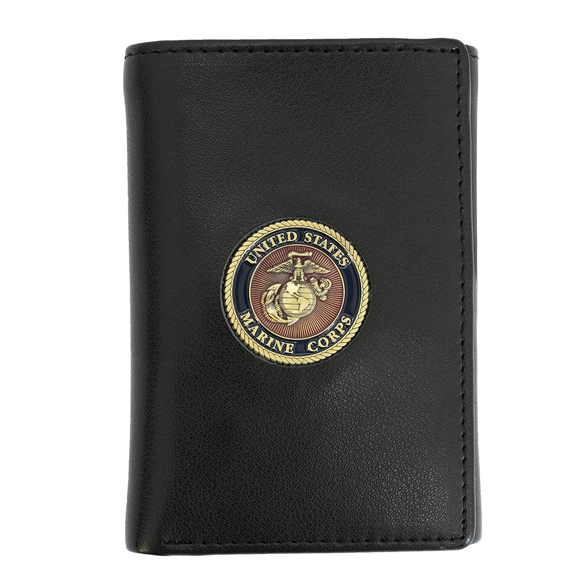 Officially Licensed "US Marine Corps" Medallion Genuine Leather Classi ...