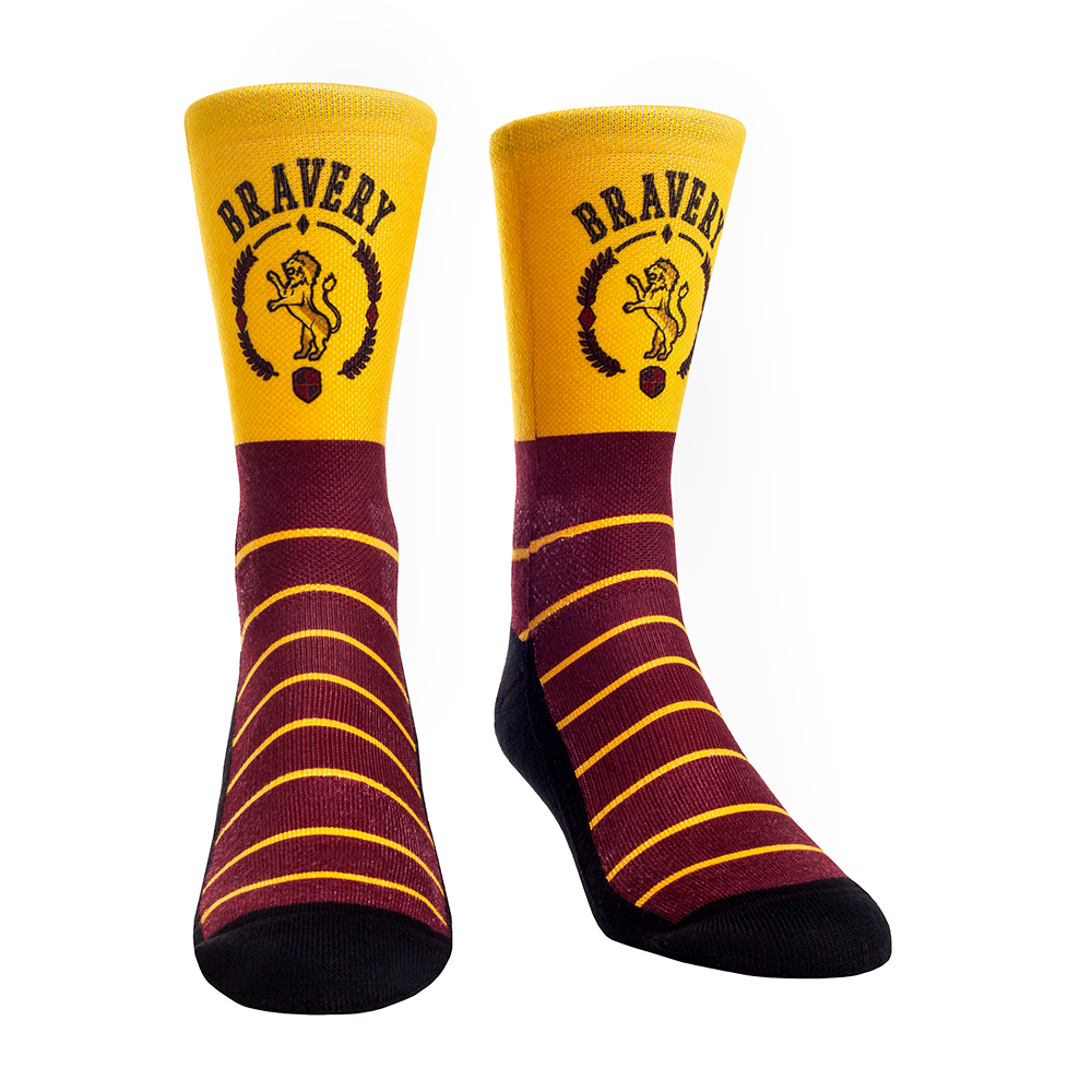 Wizard Stripes Scarlet Gryffindor Crew Socks – Mk Socks
