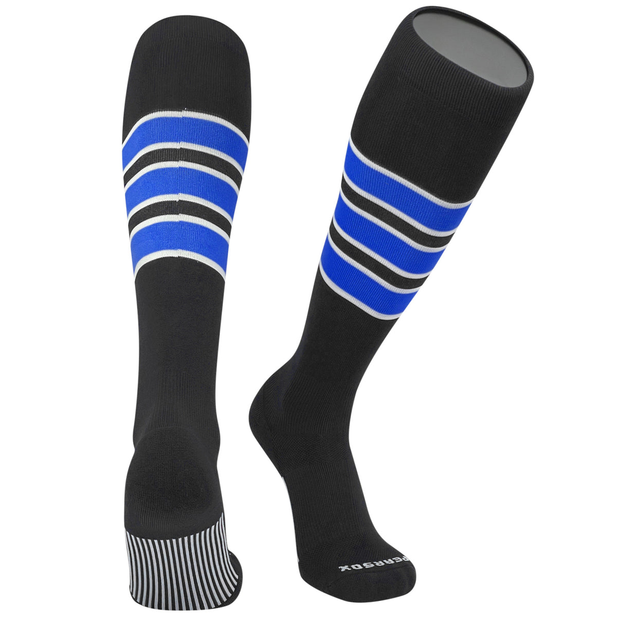 PEAR SOX Striped OTC Baseball, Softball, Football Socks - Black, White ...