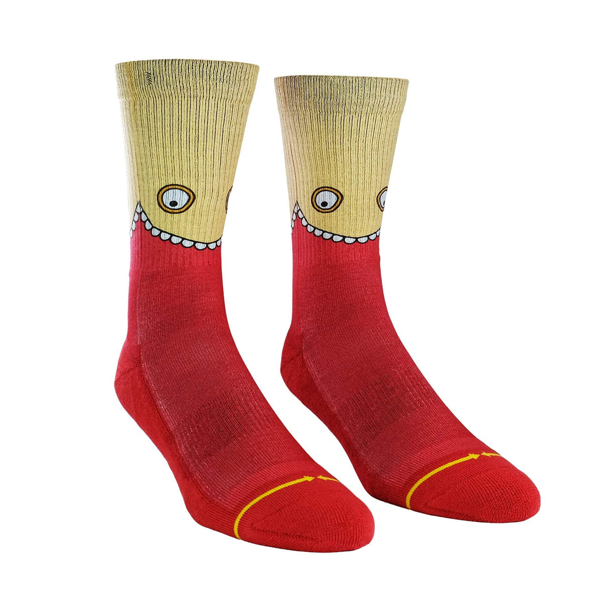MERGE4 Natas Kaupas Shoe Eater Large Crew Socks for Men and Women Red ...